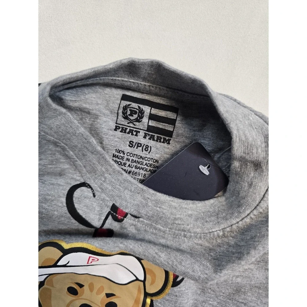 Phat Farm | Shirts & Tops | Phat Farm Boys Bear Savage The Gray Logo 8 ...